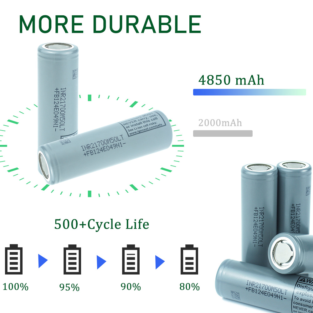 LG M50LT 21700 Battery | 5000mAh High-Capacity 21700 Li-ion Cell ...